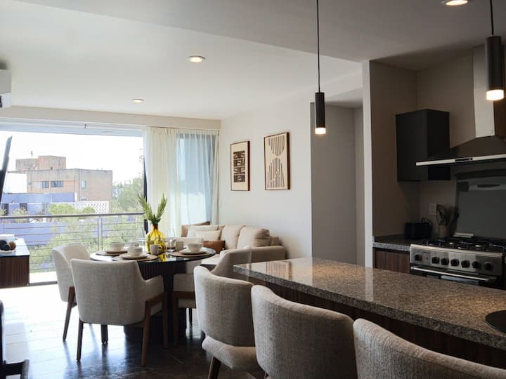 Depa Luxury Black And White/a 5 Min De Plaza Mayor - Mexiko