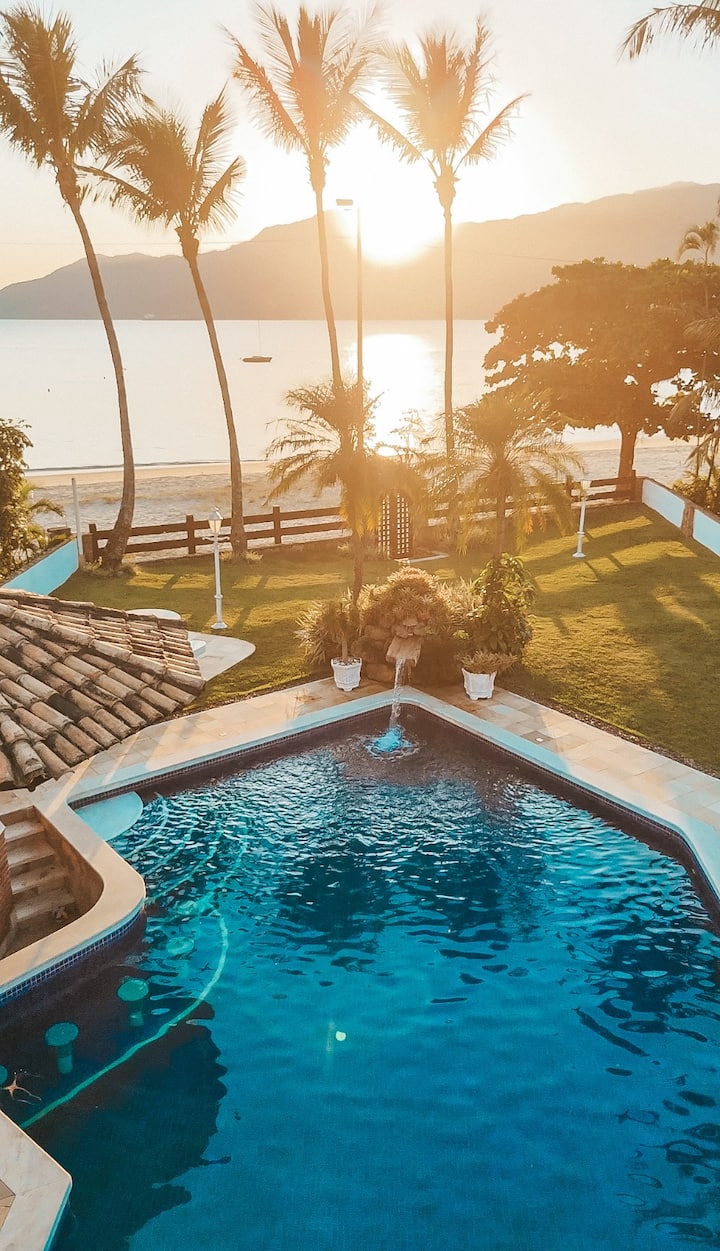 Mansão Arandella Pé Na Areia C/vista Para Ilhabela - Ilhabela