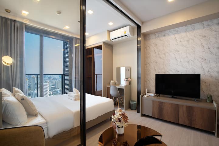 Bangkok High Floor 1br Near Mrt Rama 9 + Pickup - Bangkok