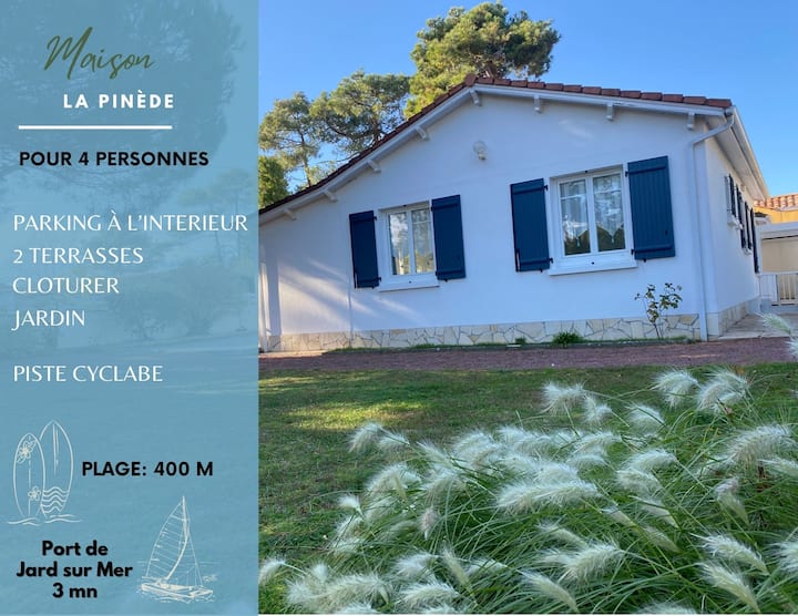 *Nouveau* La Pinède - 400 M De Plage - Tout à Pied - Saint-Vincent-sur-Jard