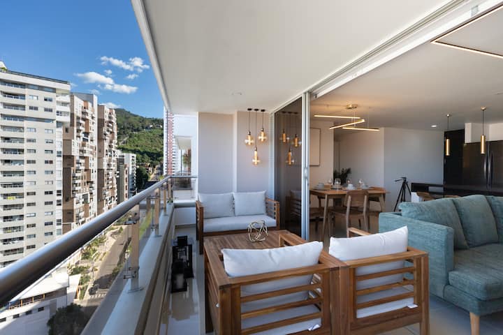 Vista 180° | Lujoso | Pool | 2br | Ac | Sabaneta - Itagüí