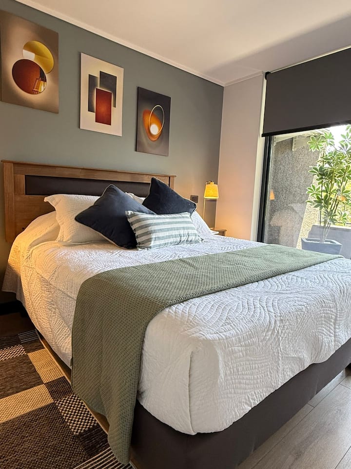 Dpto. Top. 1d1b,full Equip. Ac. Terraza. Estac. - Santiago