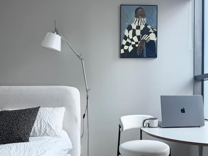 [딤스테이;Dimstay]달빛축제공원/시티뷰/출장/데이트/장박환영/퀸베드룸/감각적인인테리어 - Incheon