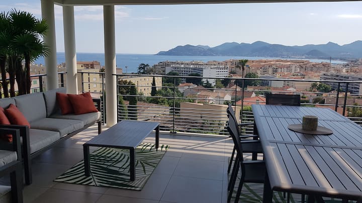 Appt Standing Vue Mer Exceptionnelle Terrasse Xxl - Mougins