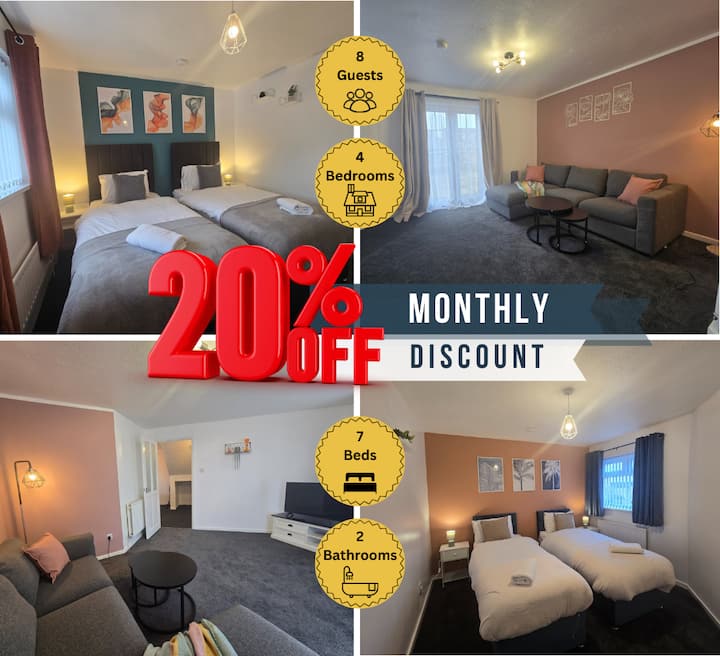 Newly Listed- Sleeps 7-contractor Stay - Sunderland