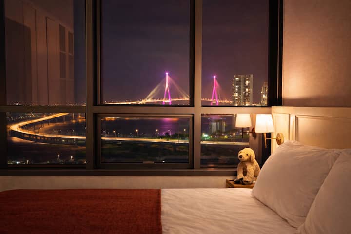 [Breeze32] #32층오션뷰 #노을 #호텔침구 #휴식·업무·요리 #인천공항30분 - Incheon