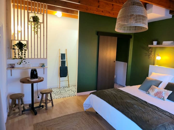 Chambre Nature, Vue Parc, Piscine & Jacuzzi, Sauna - Samatan