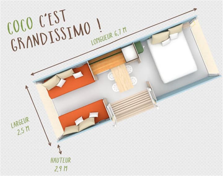 Coco Sweet 2 Ch 4 Pers Sans Eau - Saint-Michel-Chef-Chef