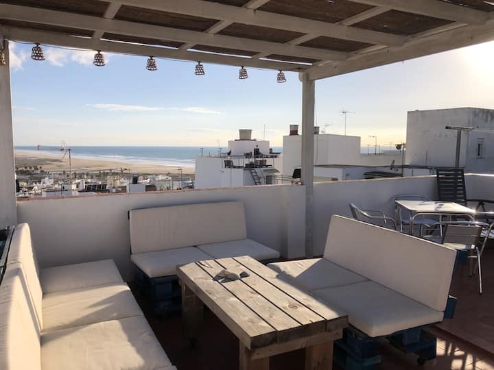 Stadthaus Casa Esther Mit Meerblick - Conil de la Frontera