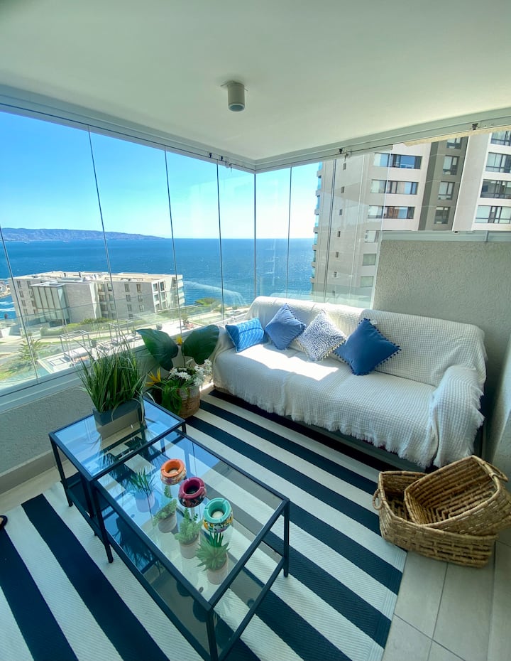 Maravillosa Vista A Playa Cochoa - Viña del Mar