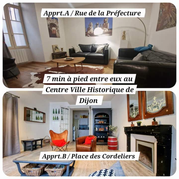 2 Appts-2x80m²-hyper Centre-7 Min à Pied Entre Eux - 迪戎