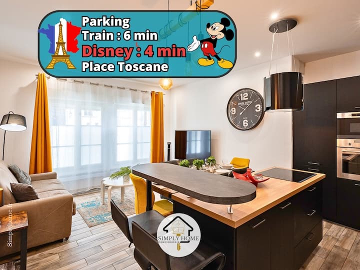 Elbe2 Disney 4min/ Gare 6min/ Parking / Paris 35mn - Serris
