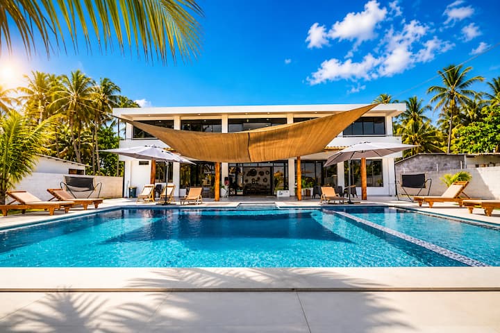 Beachfront Private Villa+pool+gazebo+bbq - El Salvador