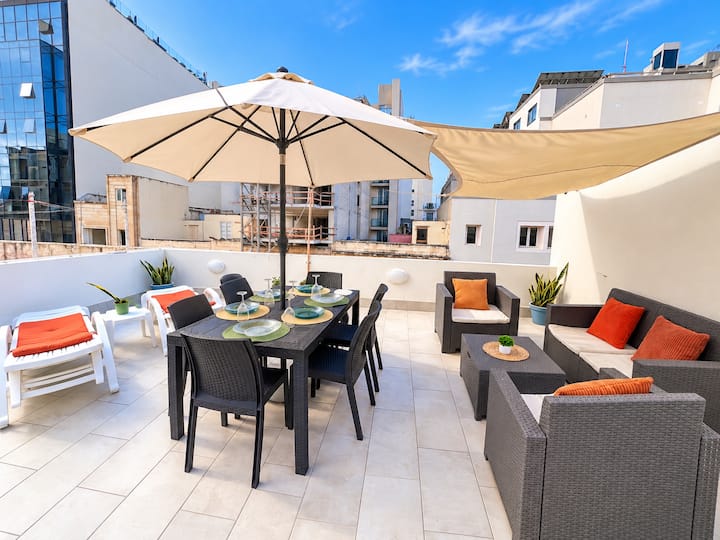 Maison De Ville Pour 11 Personnes | Toit-terrasse | St Julian's - Malte