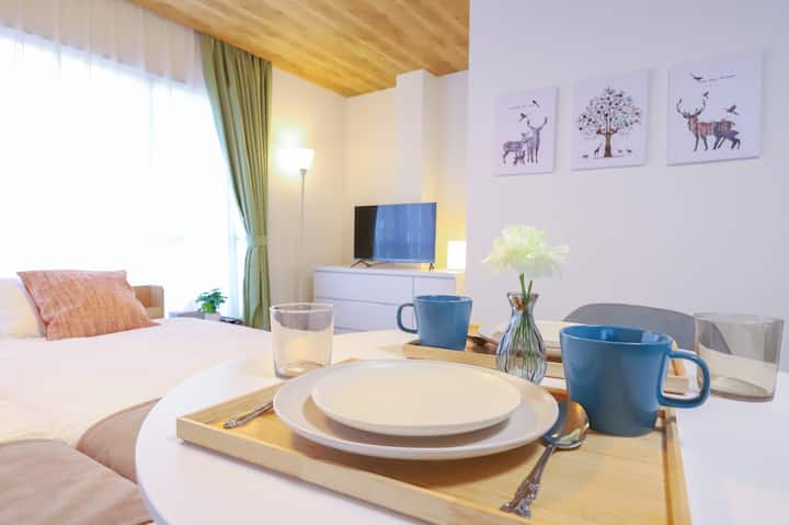 三鷹駅徒歩５分/新宿12分/秋葉原・東京駅・両国電車で一本/最大３名/ワンルーム貸切 - Musashino