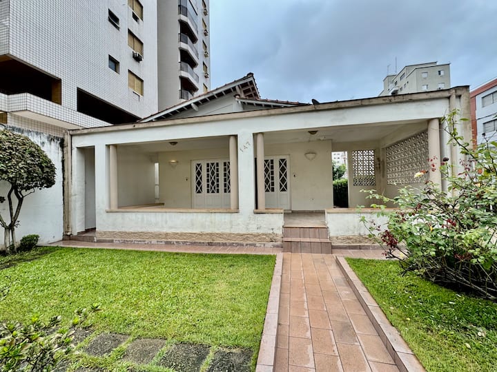 Casa Beira-mar | 30mts Praia, Forte, Arc, Churras! - Praia Grande