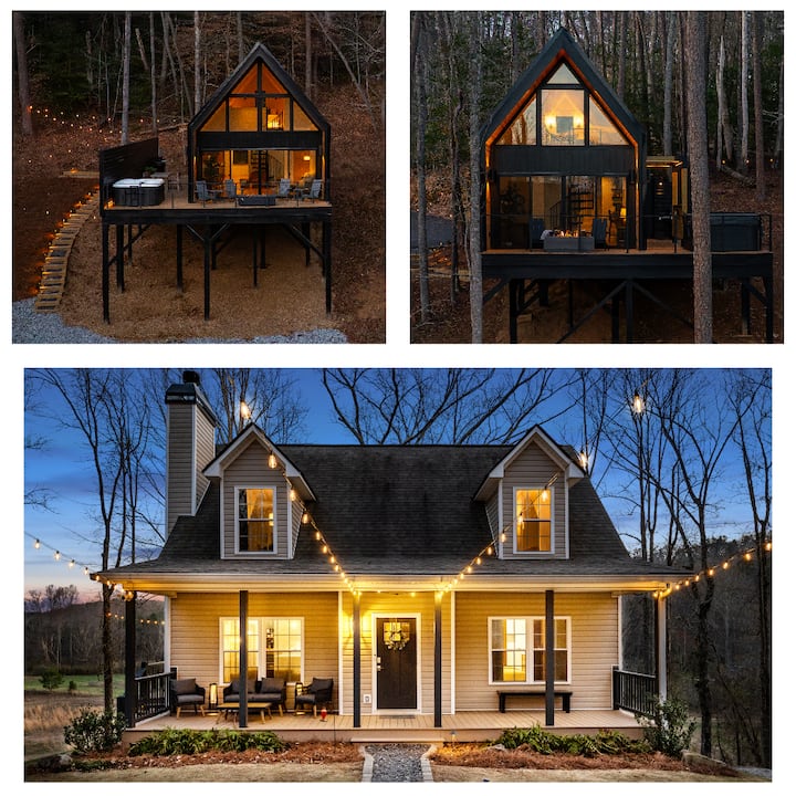 The Haven-3 Homes-6 Br-game Room-hot Tubs-fire Pit - Dawsonville, GA