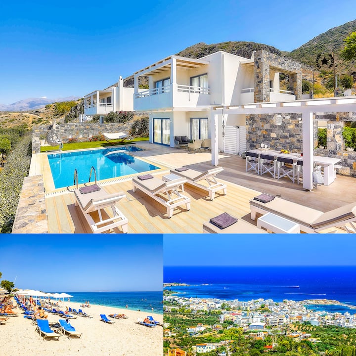 Seaview Paradise / 3' To Beach / Priv. Heated Pool - Chersonissos