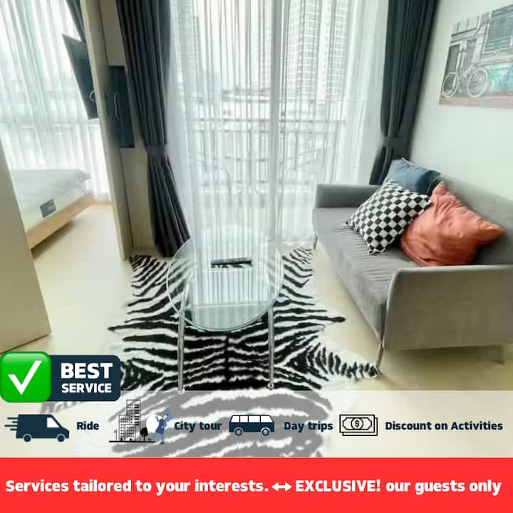 Olympus 2-bedroom 2-bath. City Condo With Lagoons - Jomtien