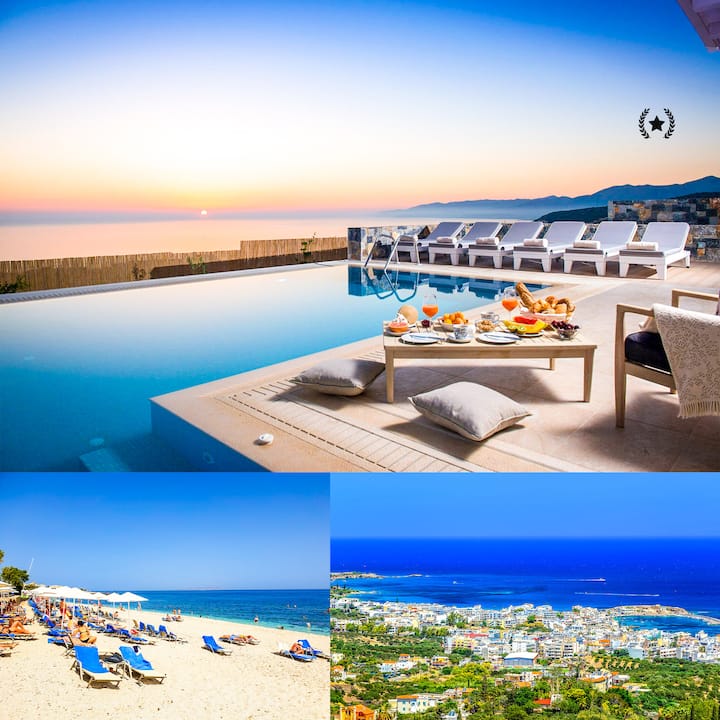 3' To Beach / Private Heated Pool / Sea Views - Koutouloufari