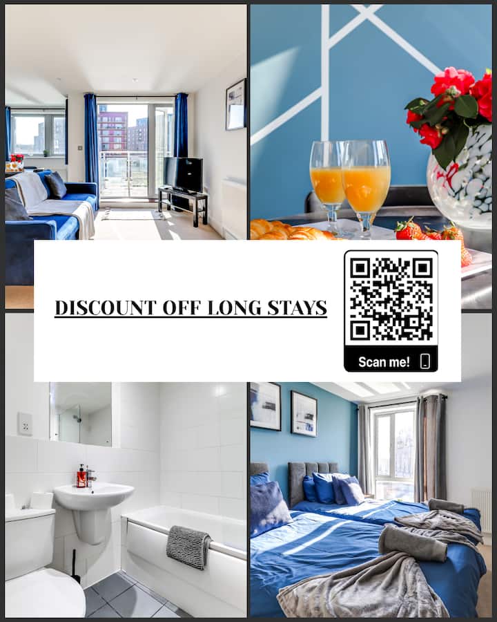 Modern 2bed, City Centre, Private Parking, Balcony - Chelmsford