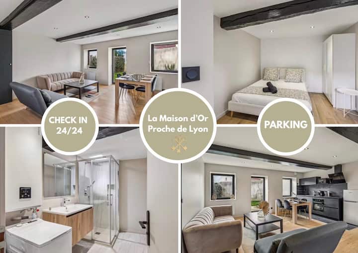 "La Maison D'or" Terrasse | Parking | Proche Lyon - La Tour-de-Salvagny
