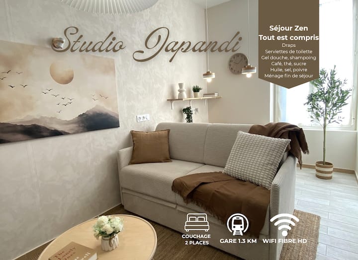 "Le Japandi" Studio Près Du Centre & De La Gare - Bourgoin-Jallieu