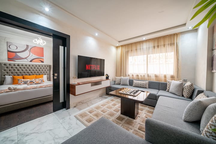 New 1br-cosy & Luxueux-terrasse-2min Consulats Usa - Casablanca