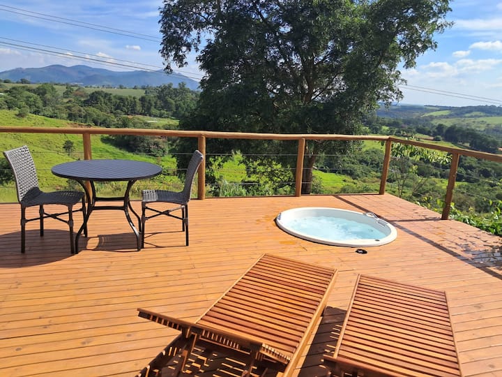 Chalé Colina De Atibaia: Vista • Ofurô • Banheira - Atibaia