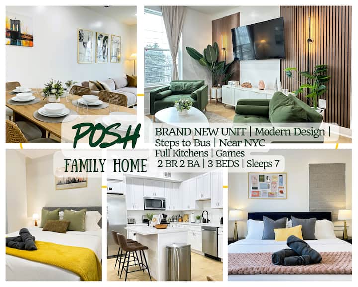 New Designer 2 Br. Easy Nyc| Metlife Access - Jersey City, NJ