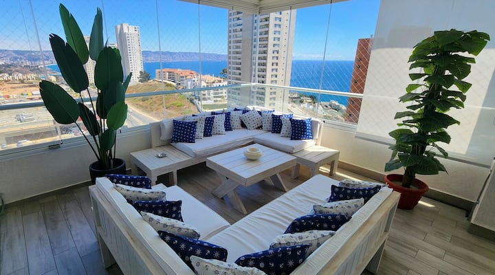 Departamento En Concón Con Vista Panorámica 3d/2b - Chile