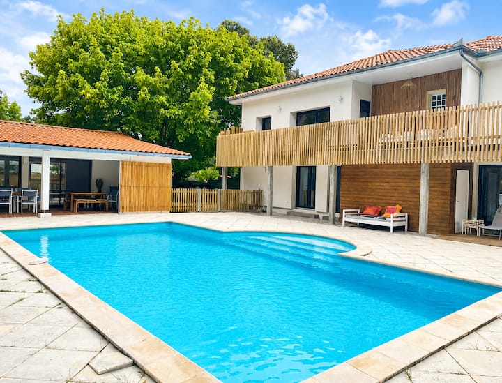Villa Avec Clim Proche Plage Et Vue Sur La Rivière - Mimizan