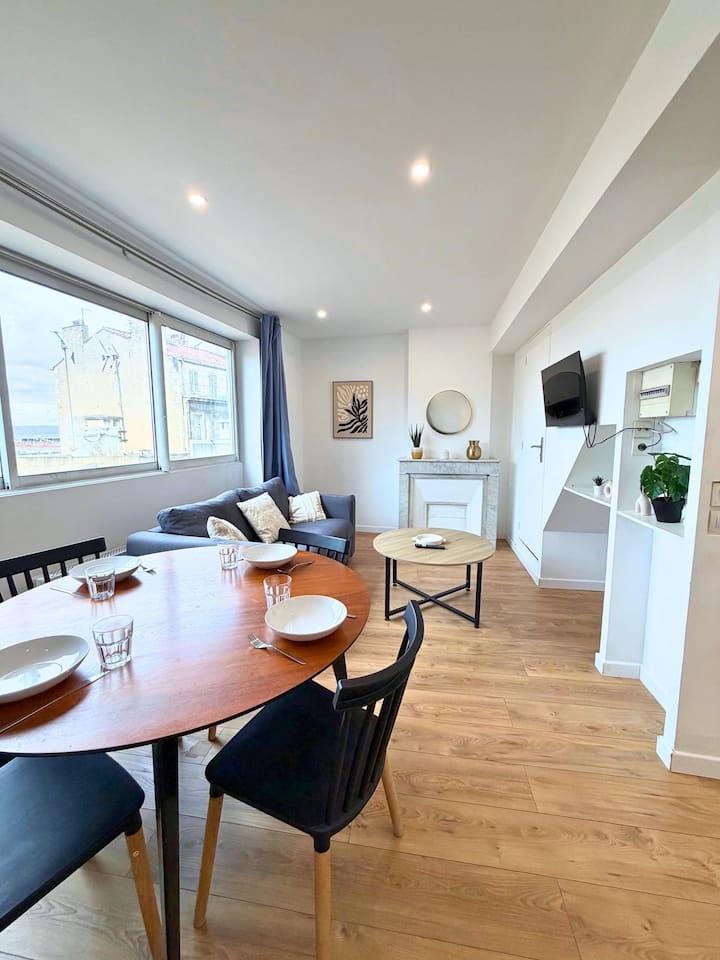 Cosy Duplex - 4 Pers. - Centre Ville - Aperçu Mer - Marseille