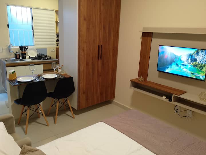 Studio 2: Kitnet Completa E Confortável Com Ar. - Aéroport de Sao Paulo/Campinas Viracopos (VCP)