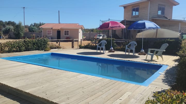 Cabaña 1, Mar Azul, Familiar, Piscina. - Algarrobo