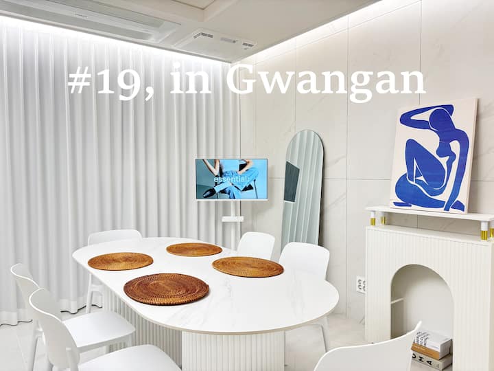 [광안리3초]#19,in Gwangan#더블베드#신축#6인테이블 - Busan