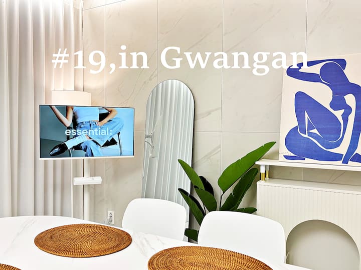 [광안리3초]#19,in Gwangan#더블베드#신축#6인테이블 - Busan