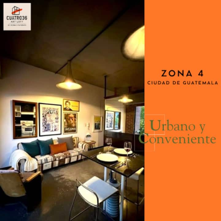 Cuatro36 Art Loft |  Zona 4  | Urbano Y Centrico - Guatemala City