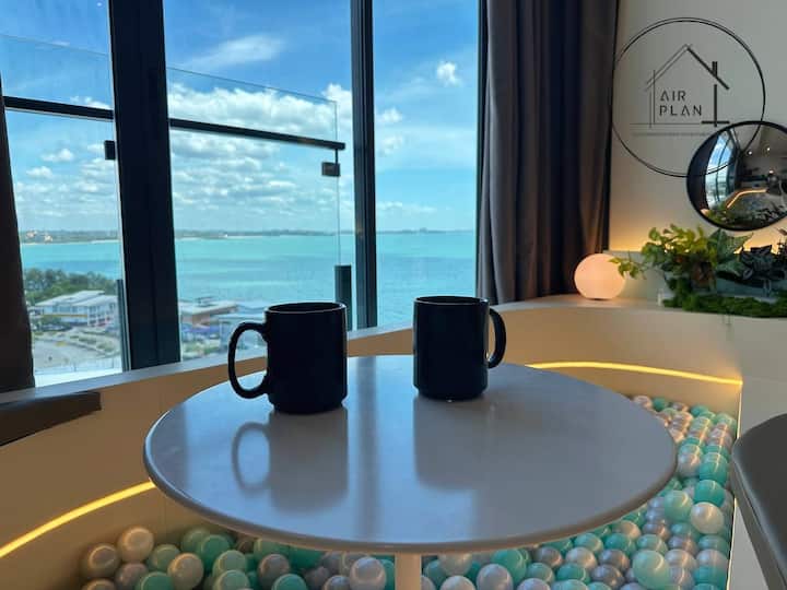 Pd Stylish Seaview Suite - Botanical Blue Retreat - Port Dickson