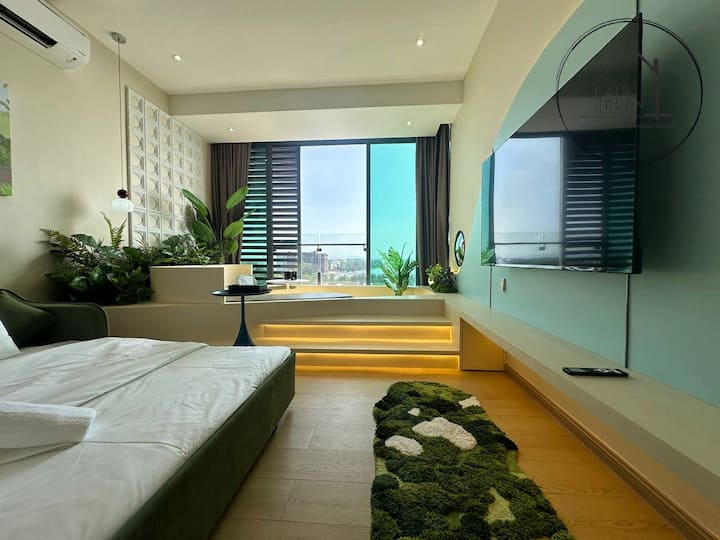 Pd Stylish Seaview Suite - Botanical Blue Retreat - Port Dickson