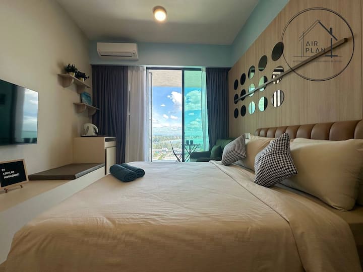 Pd Stylish Seaview Suite - Botanical • Blue - Port Dickson