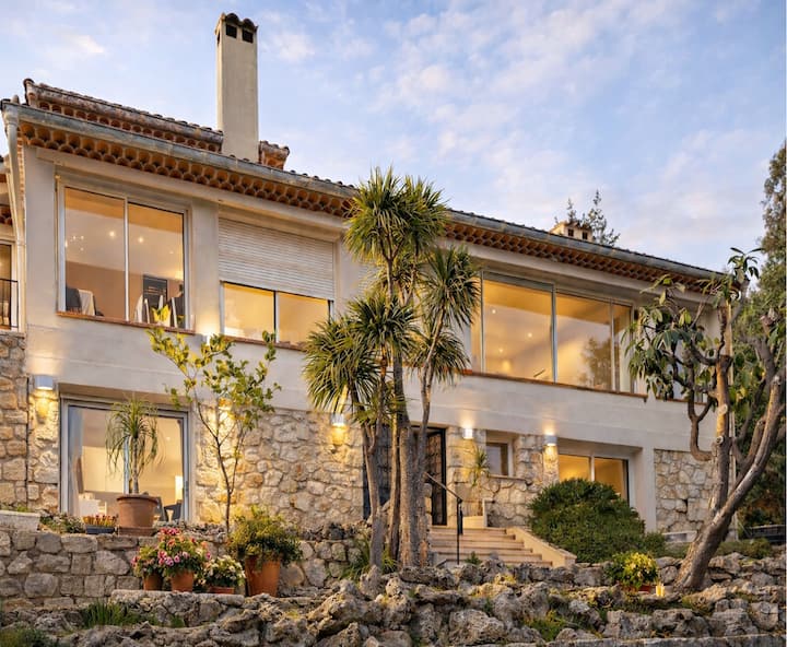 Vue Mer & Vence 3 Espaces Indépendants Rare - Vence