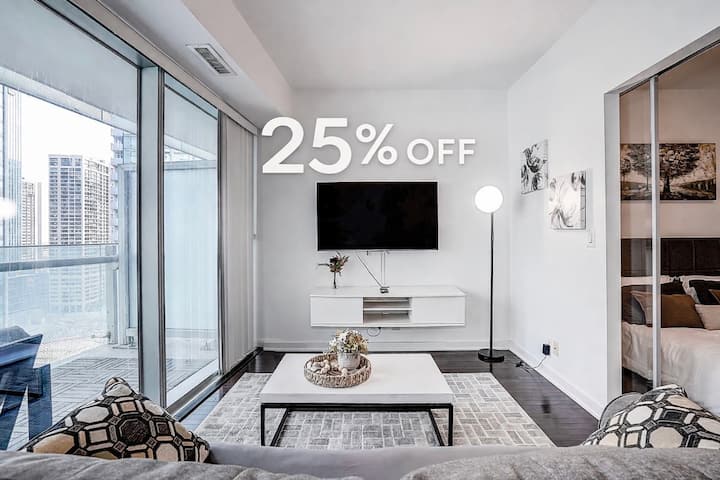25% Off – Prime Downtown 1br | Cn Tower & Union - Toronto