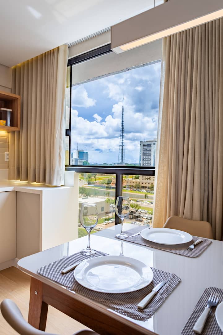 Lindo Flat: Centro De Brasília Com Vista Incrível - Brasília