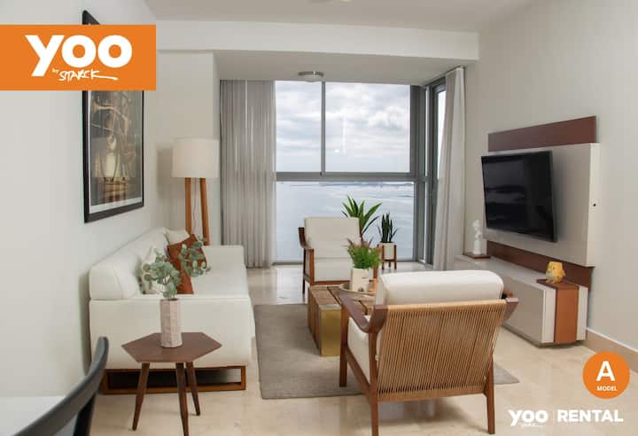 Lujoso Apto 34a, Vista Al Mar Con Dos Recamaras - Panama City