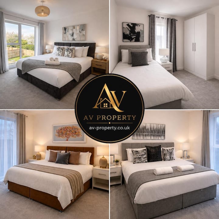 4 Bed |Sleeps 9 | Smart Tv | Free Parking | Modern - Sittingbourne