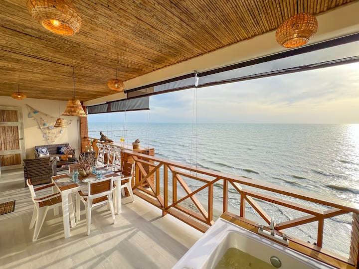 Laguna Beach Frente Al Mar | Jacuzzi Privado+2 Hab - Santiago de Tolú