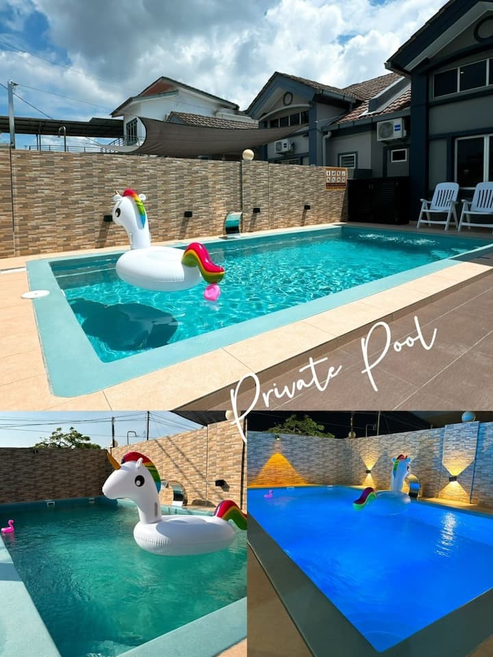E & J Sweet Home Private Pool Villa 5br-20pax - Bagan Lalang