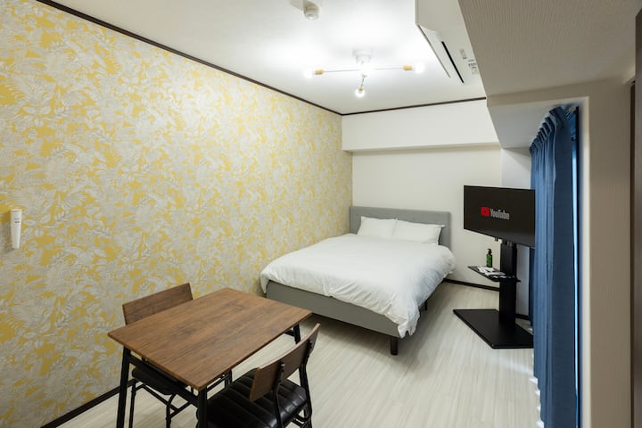 【New Open!】祇園・テラス付きモダンルーム｜最大2名｜ビジネス・観光に最適 - Fukuoka, Japan