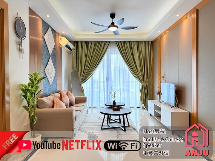 Spacious Cityview 2br Unit At R&f Princess By Anju - Woodlands